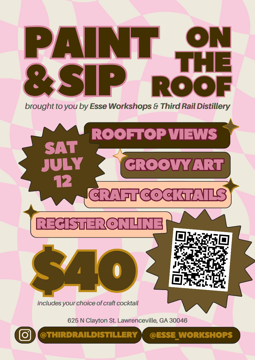 Paint & Sip on the Rooftop! - Third Rail Distillery